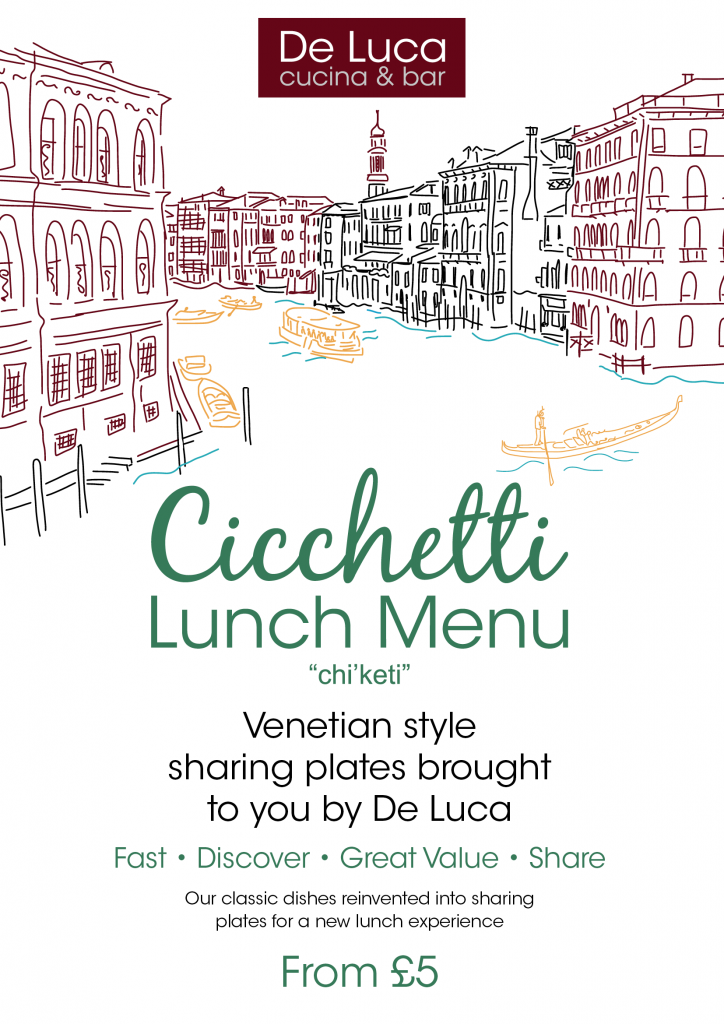 New Cicchetti Lunch Menu – Sharing Plates | De Luca